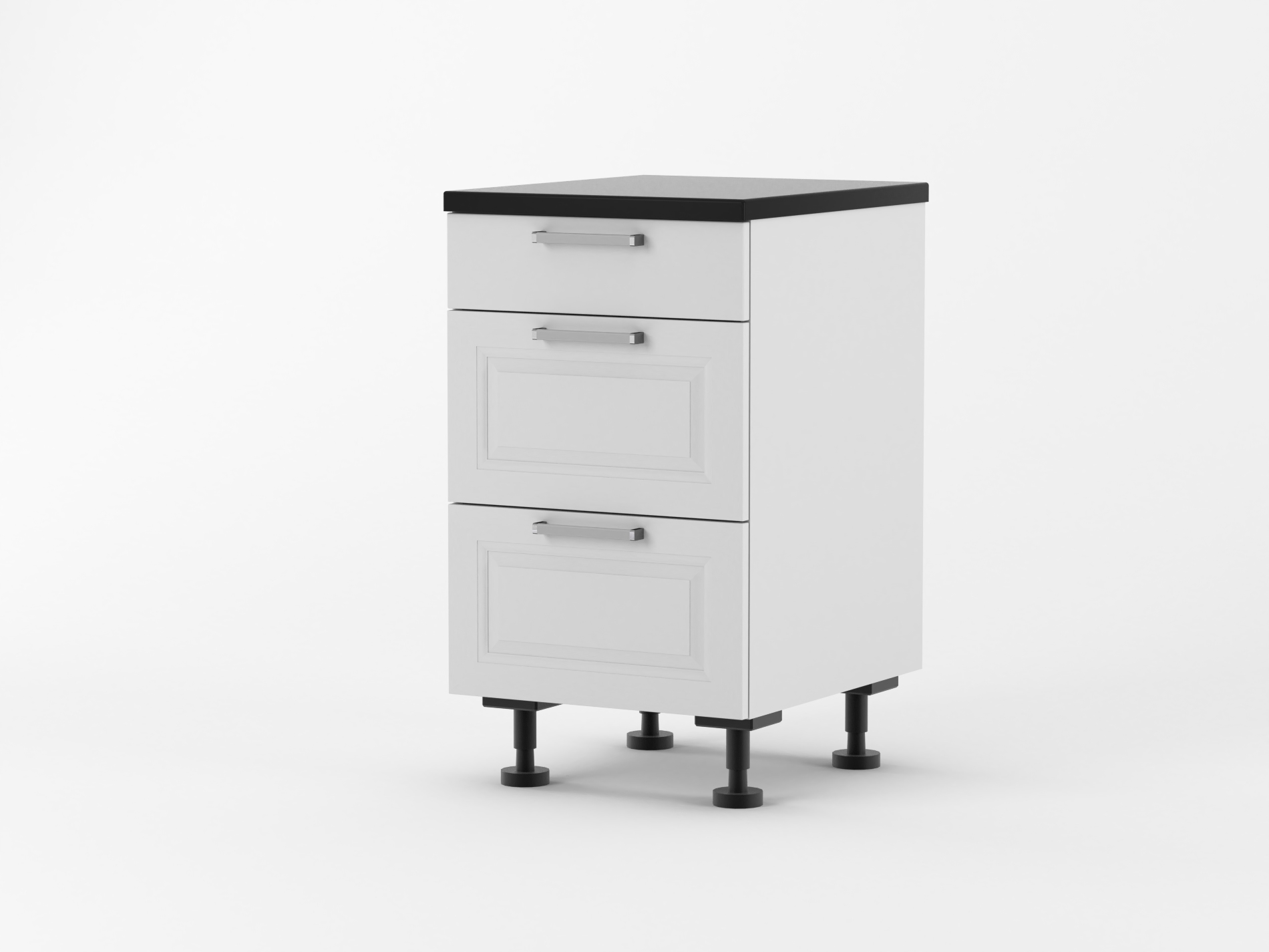 French - 500mm wide 3 drawer base cabinet with DTC Runners | Kitchen ...